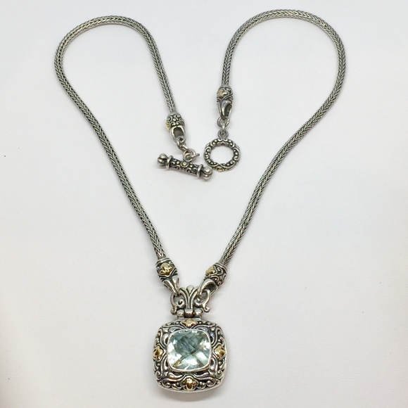 Samuel B. | Jewelry | Samuel Benham Sterling8k Green Amethyst Necklace ...